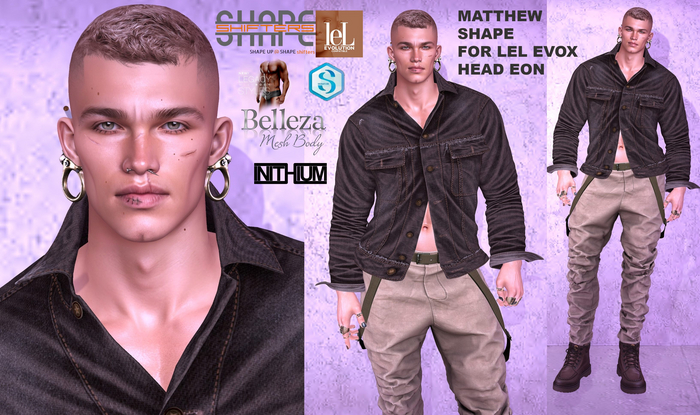 Second Life Marketplace - [SHAPEshifters] MATTHEW SHAPE FOR LEL EVOX ...